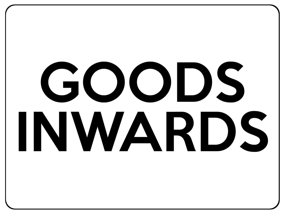 S042 Goods Inwards Business Door Gate Wall Window Office Door Sticker ...