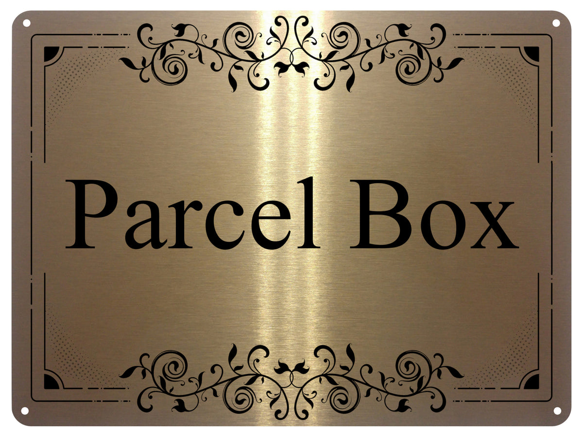 UV089 Parcel Box Ornament Metal Aluminium Plaque Sign Door Letters Hou ...