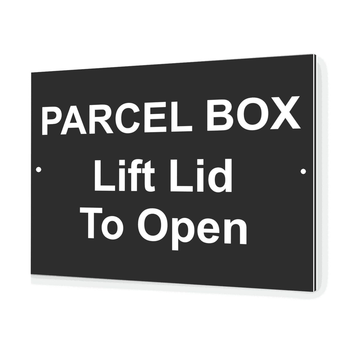 B011 PARCEL BOX Lift Lid To Open Door Ofice Aluminium Composite Sign P ...