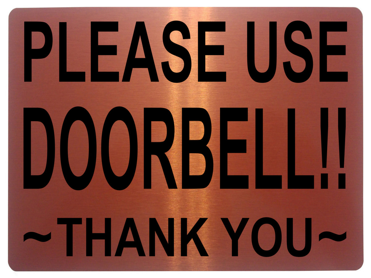 1471 PLEASE USE DOORBELL!! Metal Aluminium Plaque Sign Door Gate House ...