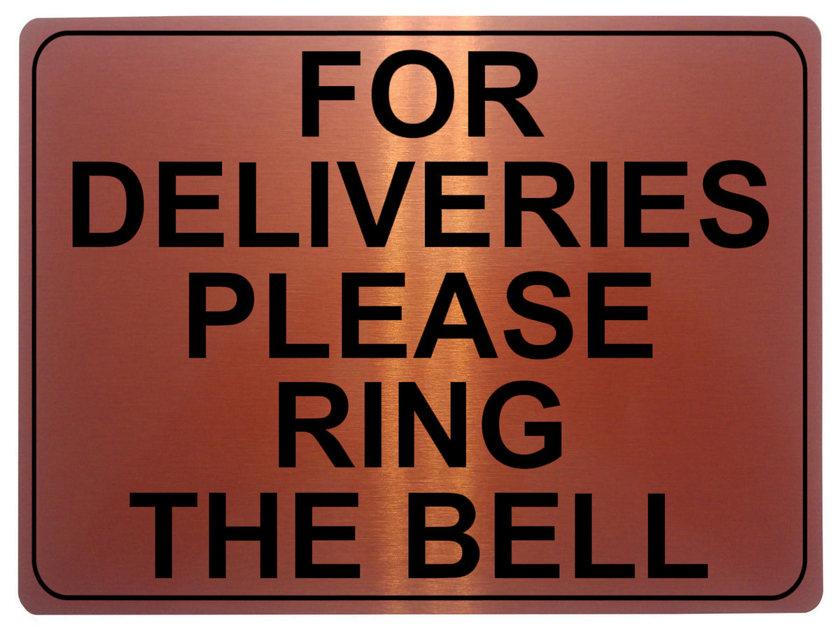 1331 FOR DELIVERIES PLEASE RING THE BELL Metal Aluminium Plaque Sign D ...