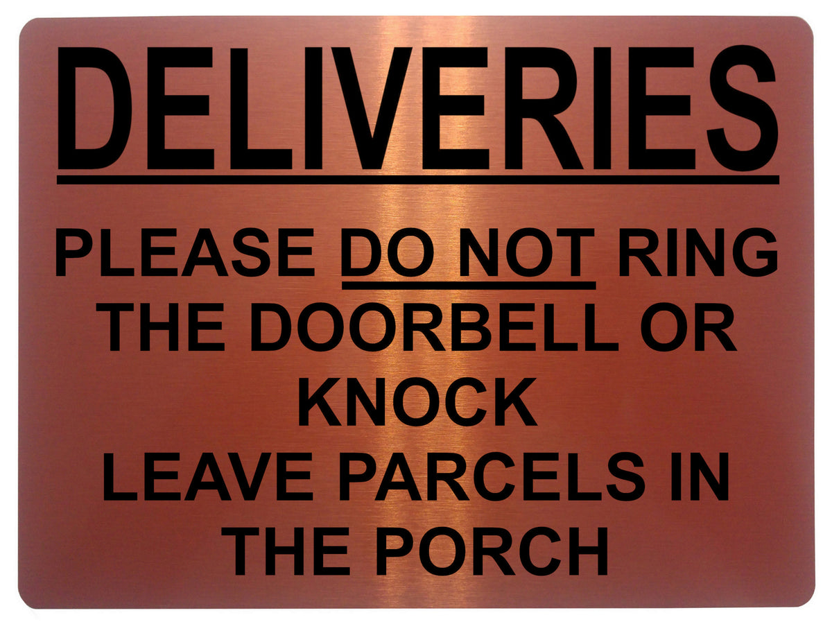1747 DELIVERIES PLEASE DO NOT RING DOORBELL OR KNOCK Metal Aluminium P ...