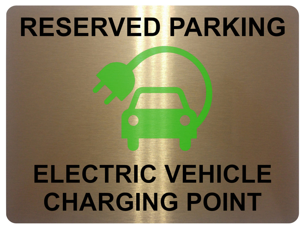 1611 RESERVED PARKING ELECTRIC VEHICLE CHARGING POINT Metal Aluminium ...