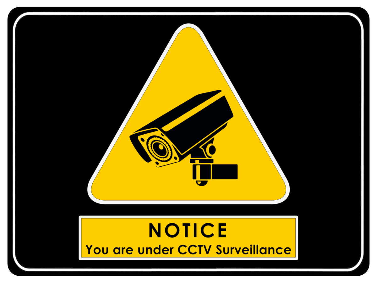 708 CCTV Surveillance Safety Metal Aluminium Plaque Sign Wall House Of ...