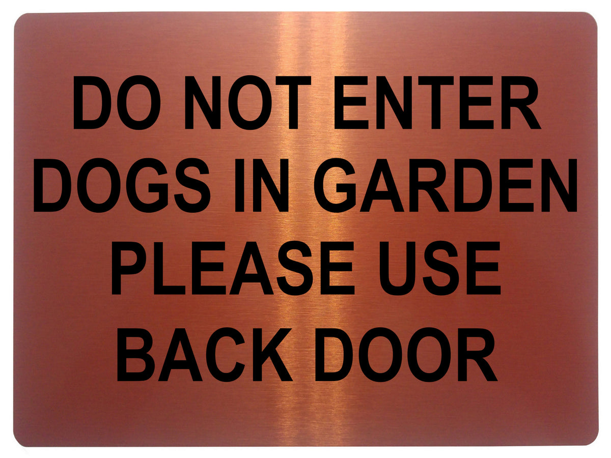 607 DO NOT ENTER PLEASE USE BACK DOOR Metal Aluminium Plaque Sign Hous ...