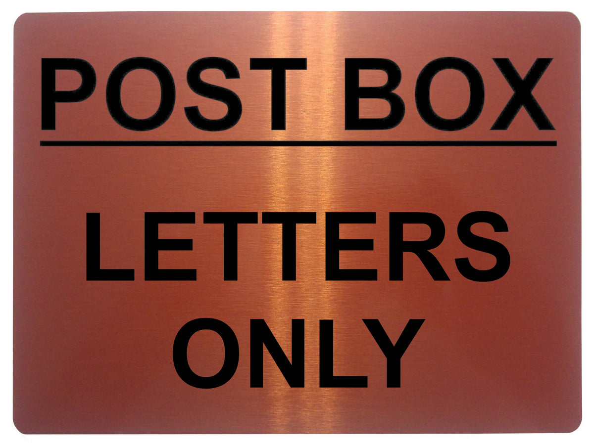852 POST BOX LETTERS ONLY Metal Aluminium Plaque Sign Door House Offic ...