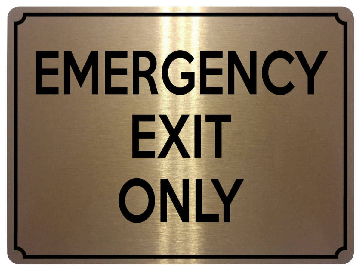 1842 EMERGENCY EXIT ONLY Door Gate Metal Aluminium Plaque Sign – xtra print