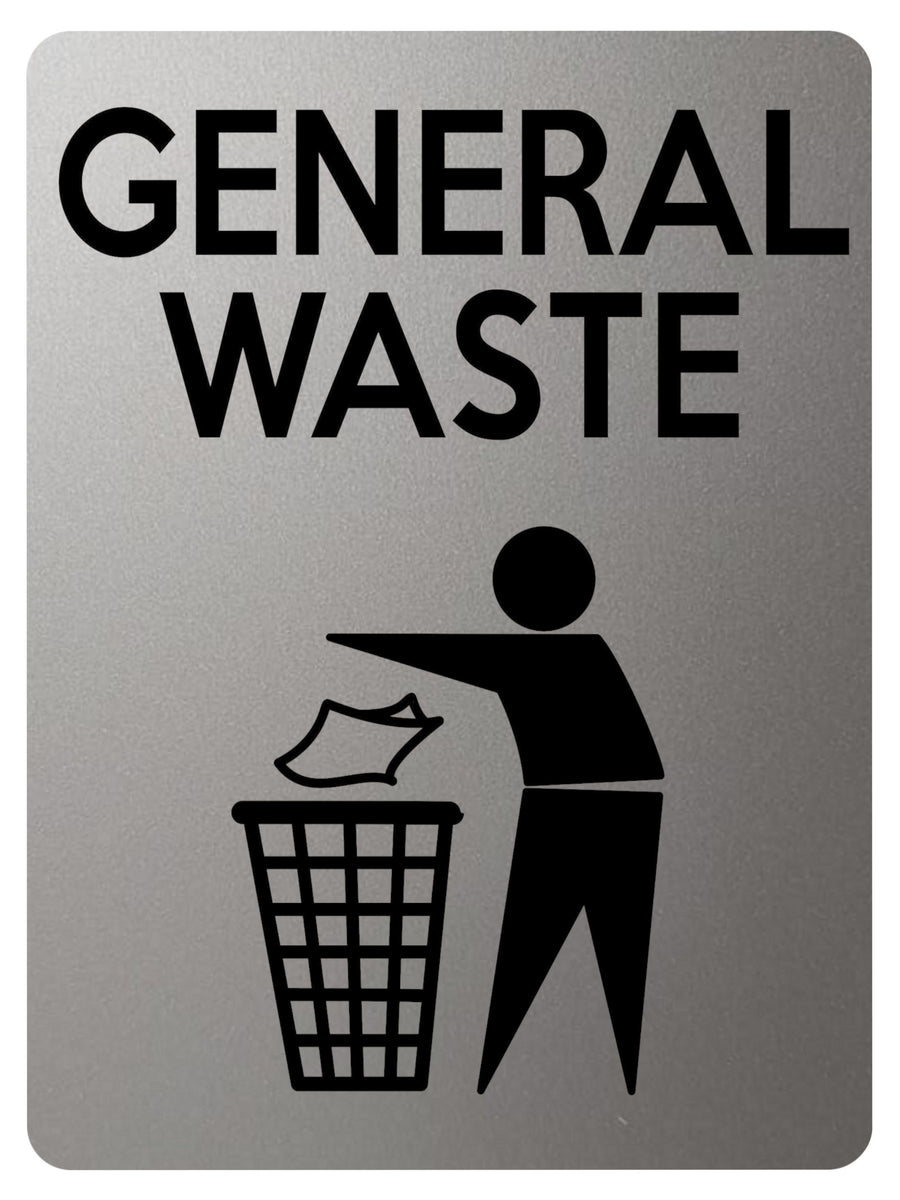 1831 GENERAL WASTE House Office Shop Metal Aluminium Plaque Sign – xtra ...